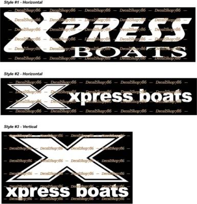 XPRESS Boats - Fishing/Outdoor Sports - Vinyl Die-Cut Peel N' Stick ...
