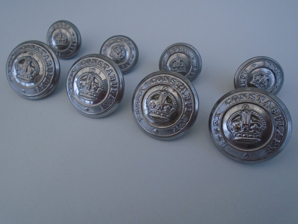 OBSOLETE POLICE BUTTONS, ESSEX CONSTABULARY FULL SET KC | eBay UK