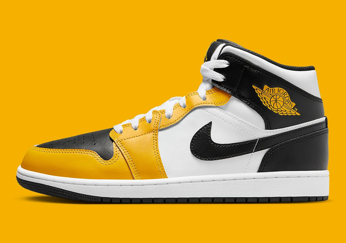 Nike Air Jordan 1 Mid Yellow Ochre White Black DQ8426-701 Nike Air Jordan 1 Mid Yellow Ochre White Black DQ8426-701