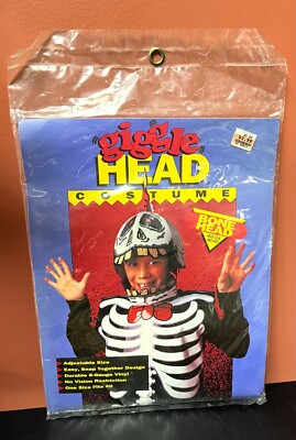 Giggle Head Costume Bone Head Vintage 1991 NOS | eBay
