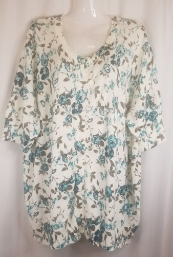 Woman Within Floral Cardigan Plus Size 2X 26/28 Lightweight Knit Short ...