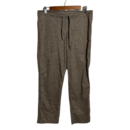 Prana Mens Sutra Pants XS Brown Yoga Drawstring Hemp Blend Crop ...