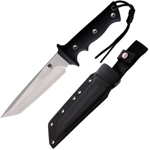 Cobratec Knives Renegade Fixed Knife 6" 440C Steel Tanto Blade Black ...