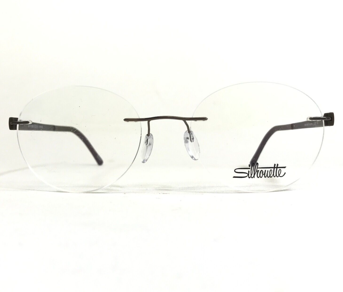 Silhouette Eyeglasses Frames 5447 40 6055 Gray Gunmetal Round Rimless ...