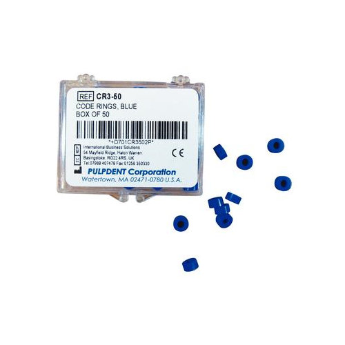 Pulpdent CR3 Instrument Color Code Rings Silicone Standard 100/Pk Blue ...