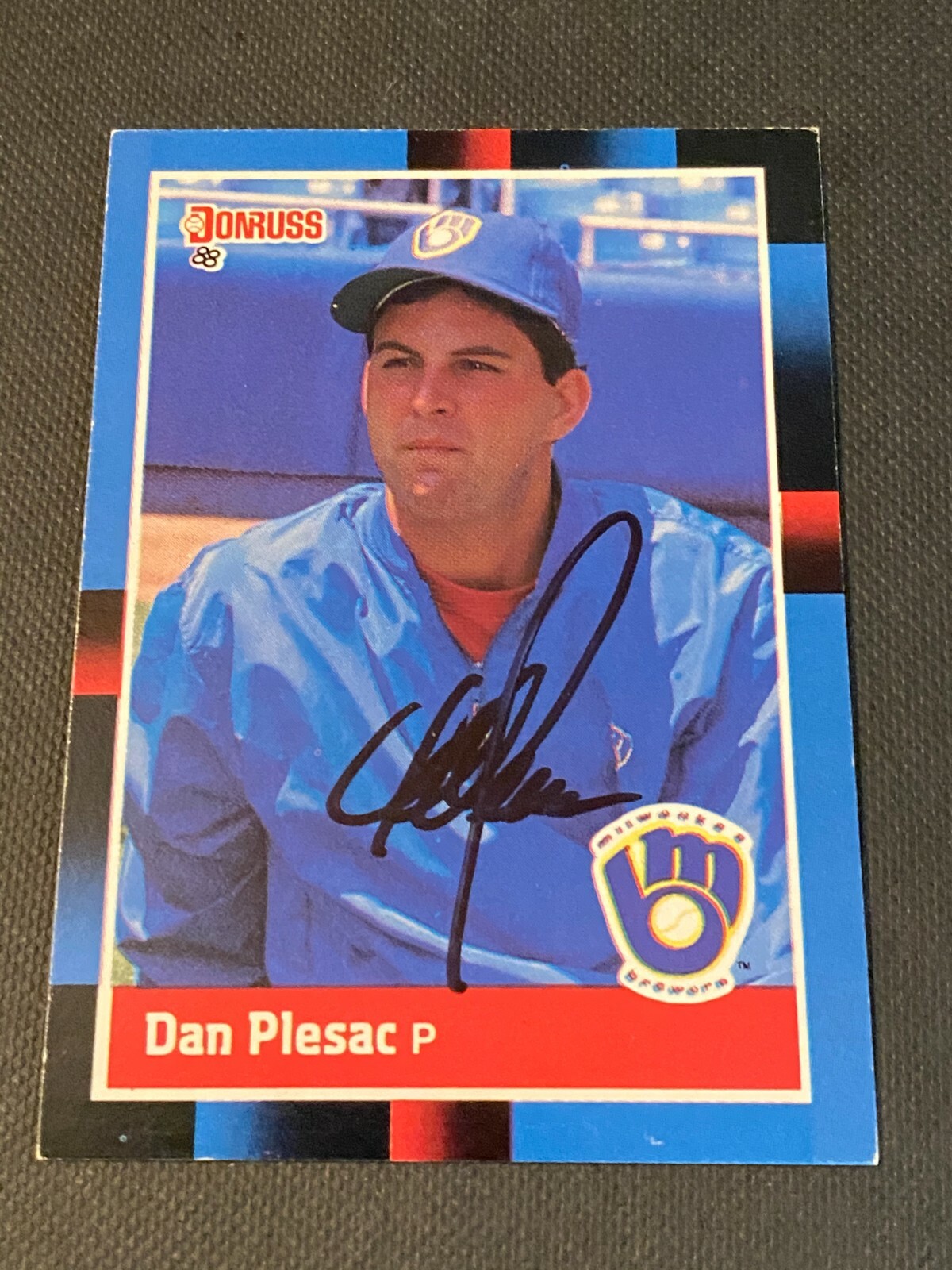 Dan Plesac Signed 1988 Donruss Card Auto Milwaukee Brewers Autograph ...