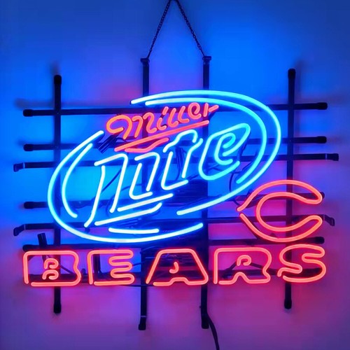 Lite Chicago Bears Beer Neon Sign Beer Bar Sport Pub Wall Decor 19x15 ...