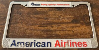 Vintage American Airlines License Plate Frame Pilot Airline Cabin Crew ...