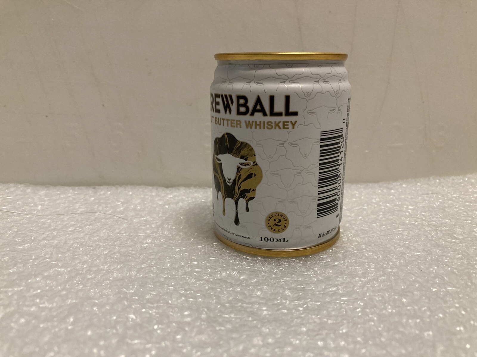 EMPTY SKREWBALL PEANUT BUTTER WHISKEY 100ML CAN. EMPTY. MAN CAVE DECOR ...
