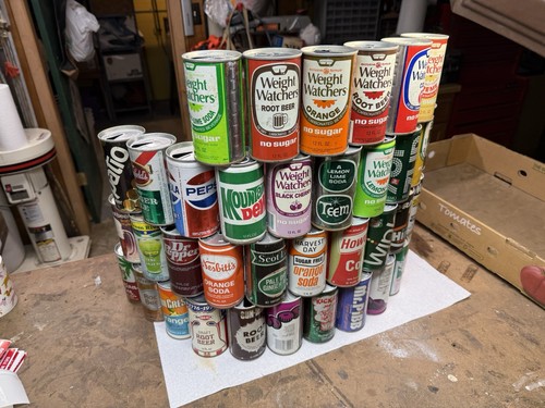 OLD SODA 🥤 CAN LOT OF See Pictures DENTS,HOLES, RUST ECT….. Lot 13126(6 ...