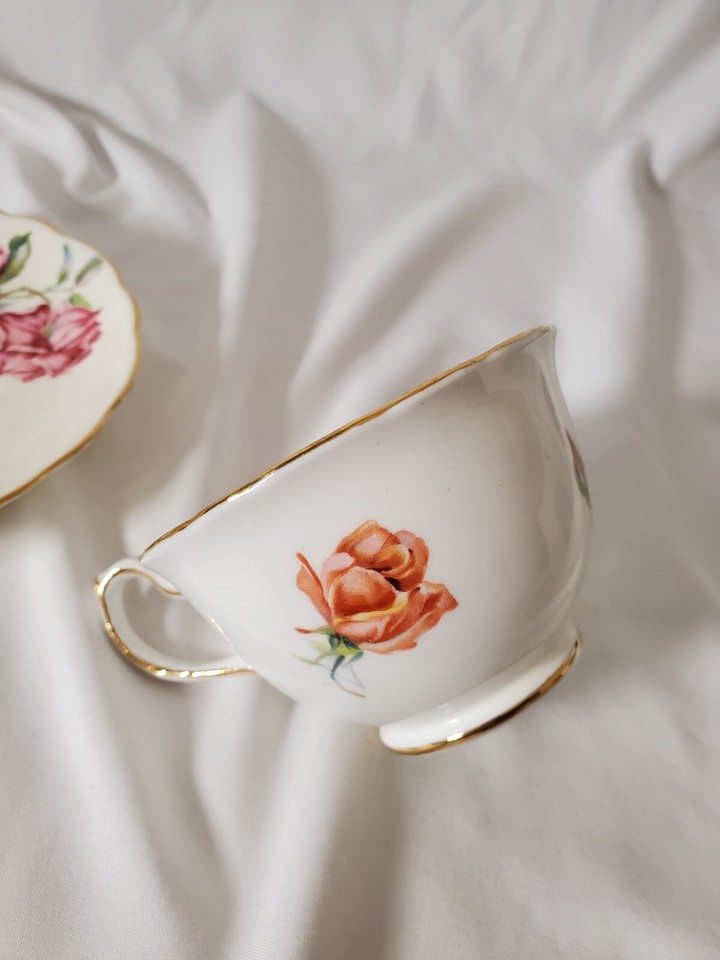 Hammersley & Co Morgan’s Rose Teacup & Saucer Bone China England ...