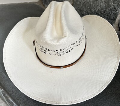 7 1/4 57 JUSTIN 20X Straw Western Cowboy Hat by Milano Hat Company ...