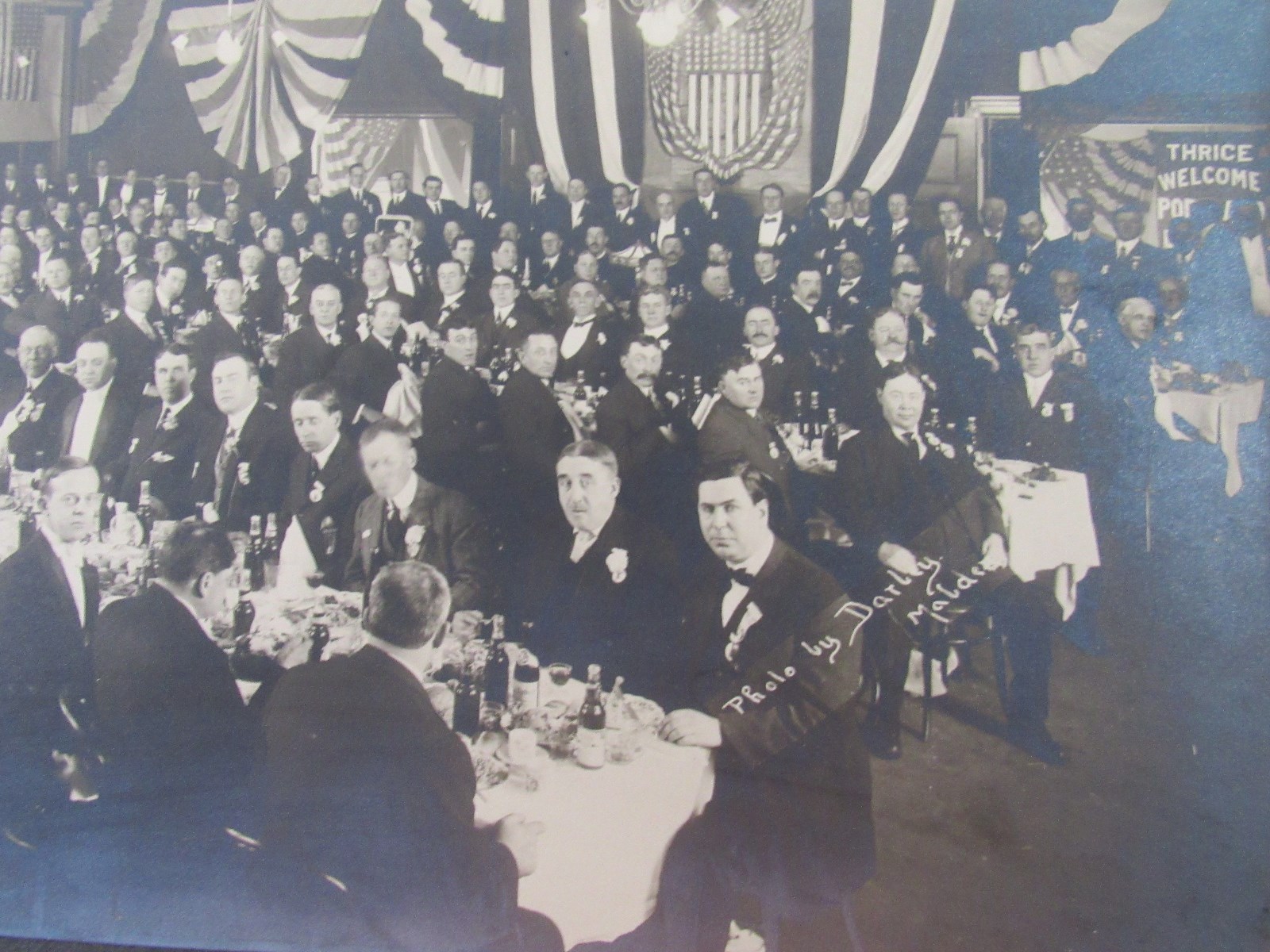 Vintage BPOE ELKS LODGE Malden MA 1912 Dinner Meeting Darley Studio ...