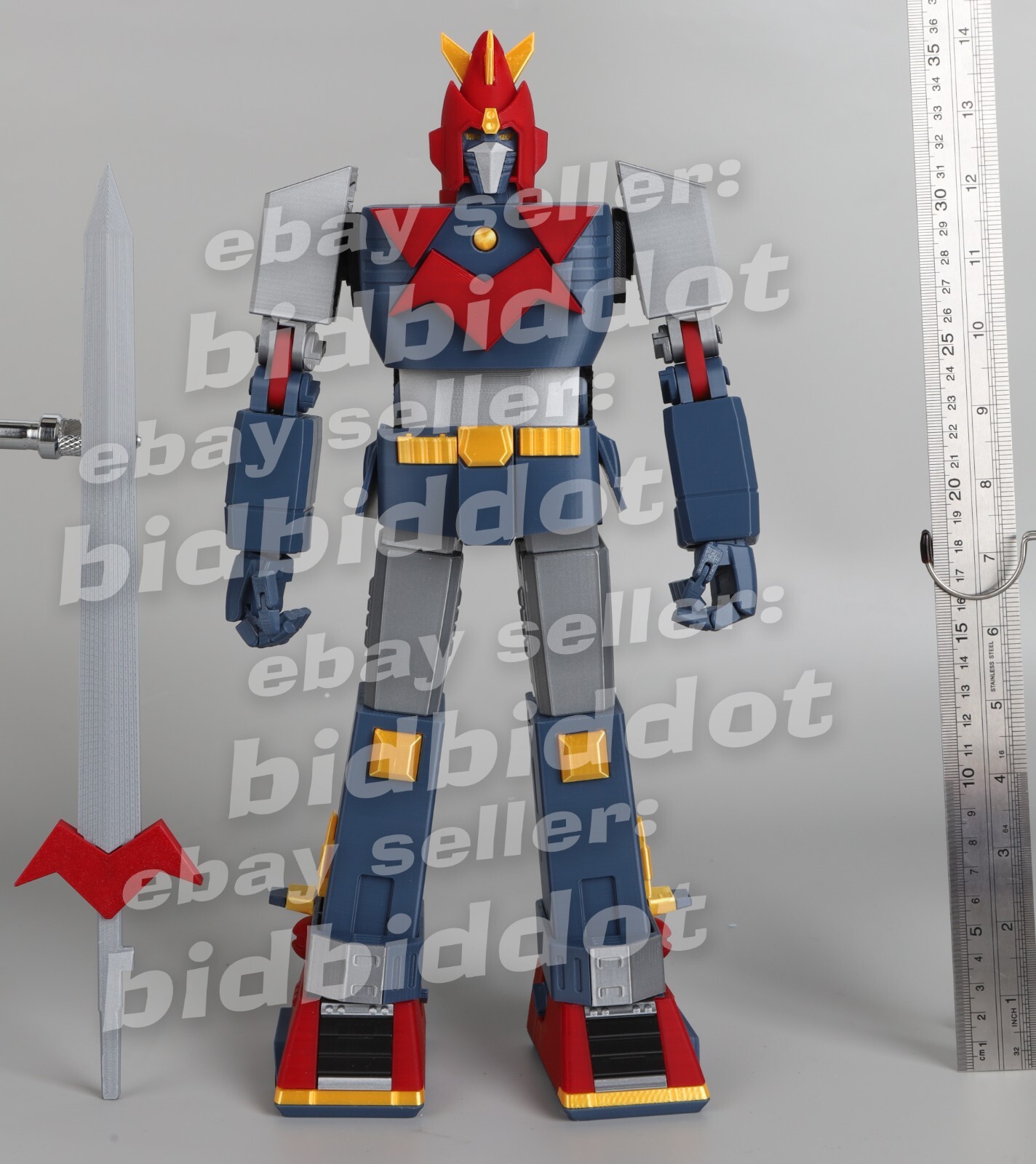 Custom Voltes V DX 14" 3D Print jumbo Figure SRW Super Robot poseable ...