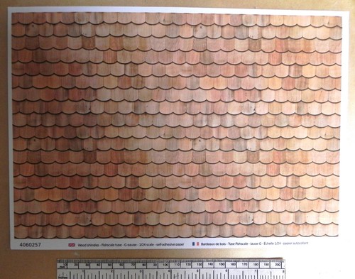 Self-Adhesive Roof Shingles – Fish Scales – For G Gauge 1:24 – A4 | eBay