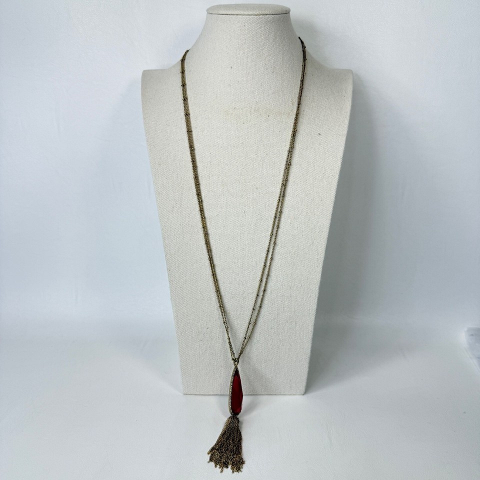 Lonna & Lilly Long Tassel Necklace Gold-Tone Chain Faceted Glass | eBay