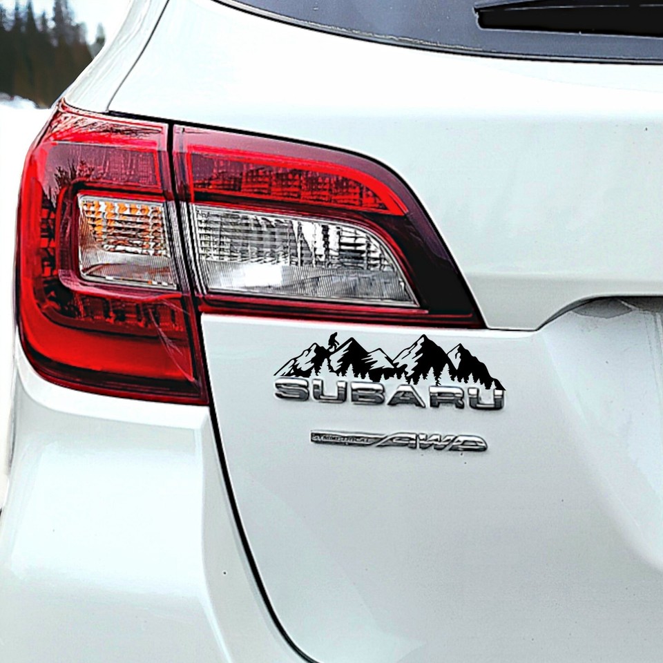 Sasquatch Mountain Car Badge Decal Fits Subaru Outback Crosstrek ...