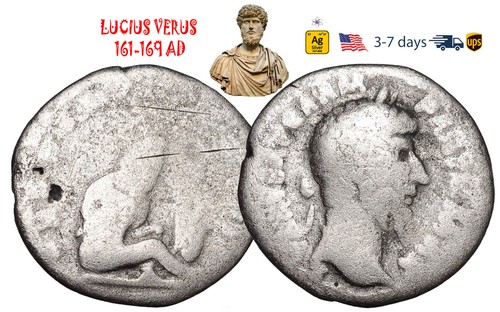 Ancient Roman Empire Coin Silver Denarius LUCIUS VERUS 161-169 ...