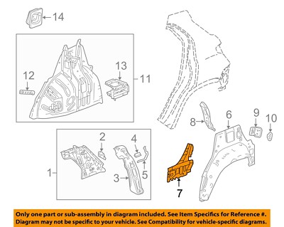 GM OEM 13-22 Encore,Trax Quarter Panel Inner Structure-Lower Extn ...