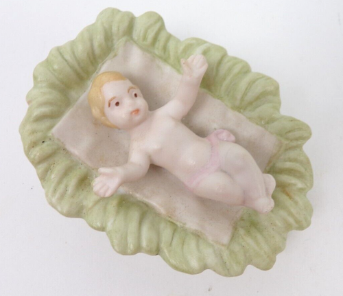 Vintage R R Roman Baby Jesus in Manger Figurine Christmas Nativity ...