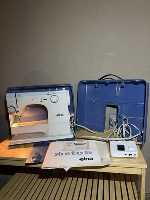 Read. Vintage Elna SU 62C 'SUPER' Sewing Machine with Pedal Accessories ...