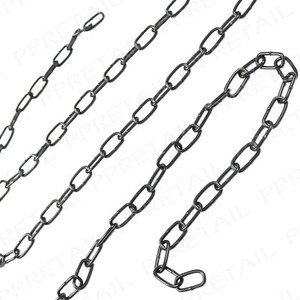 2M Black Steel Chain Small 3MM X 21MM Industrial Welded Link Hanging ...