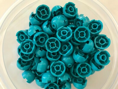 LEGO-NEW #553C-DARK TURQUOISE-BRICK ROUND-2 X 2 -DOME TOP/HOLLOW STUD ...