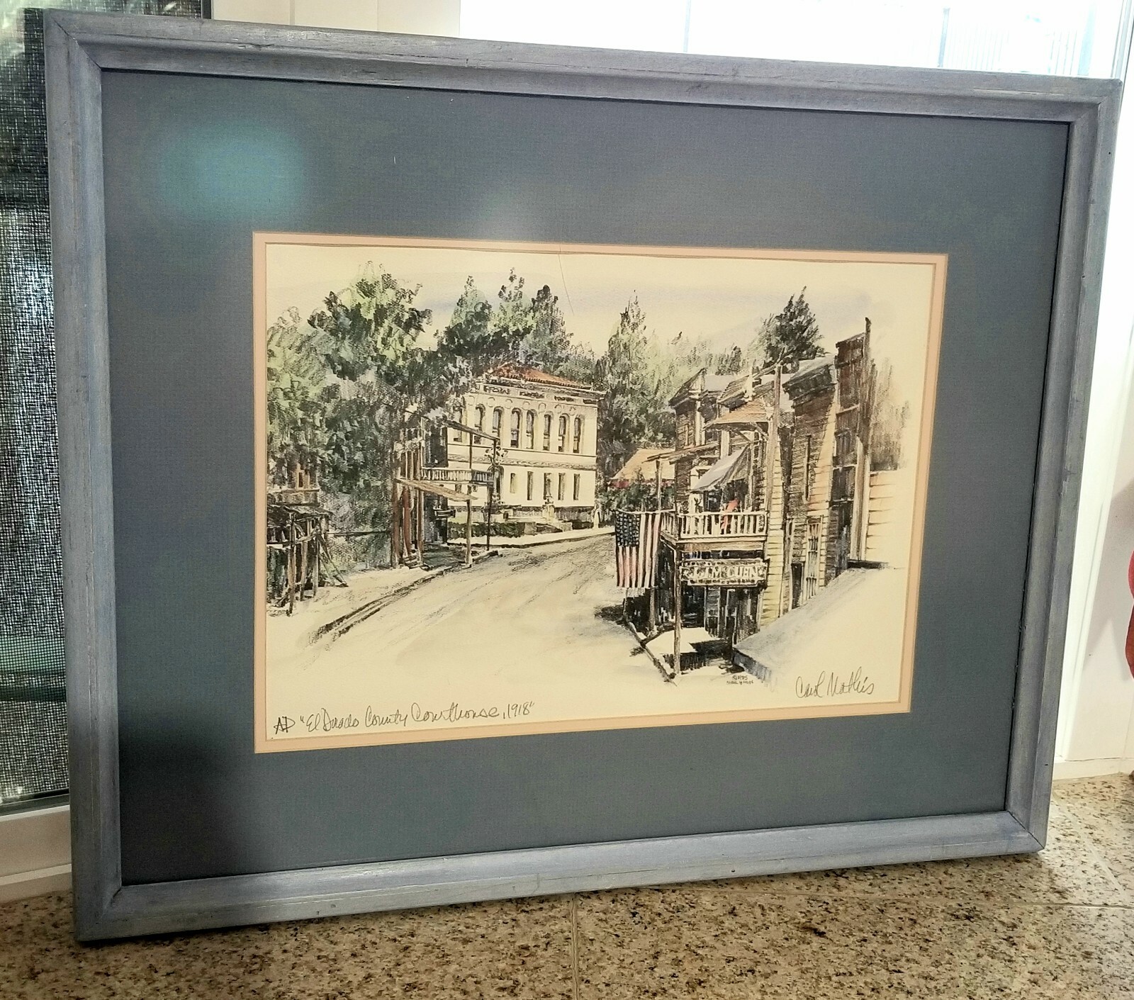 RARE Carol Mathis El Dorado Courthouse Placerville Hangtown Watercolor ...