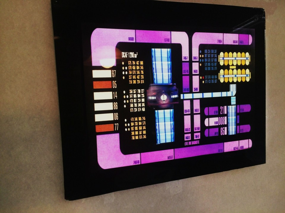 StAr TrEk Voyager prop HOLODECK computer lcars transparent print I WANT ...