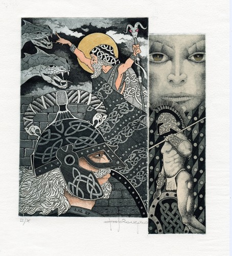 Original Limited Edition Art Print Etching Ex libris by Paolo Rovegno ...