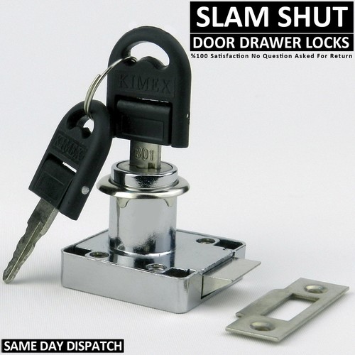 CAM LOCK SLAM SHUT CHROME CUPBOARD DRAWER DOOR PUSH LOCK CARAVAN BOAT 2 ...
