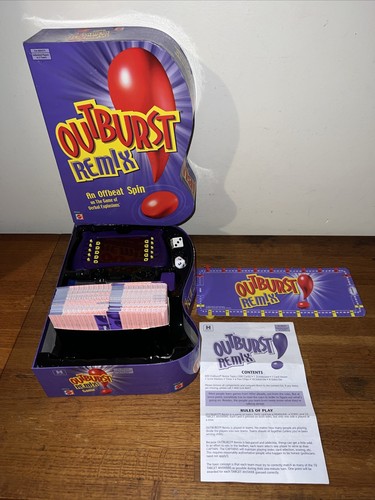 Mattel Outburst Remix Board Game: An Offbeat Spin Party Game ...