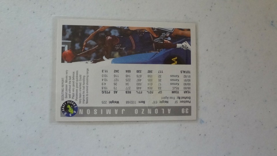 1992 CLASSIC DRAFT PICKS #39 ALONZO JAMISON BASKETBALL CARD | eBay
