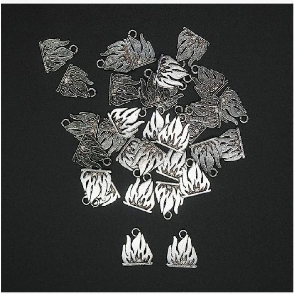 100Pcs 16*19mm / 0.62x0.75 inch Camping Fire Charms Small Flame Charm ...
