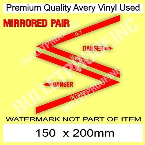 JET INTAKE DECAL STICKER JET CAR TRUCK MILITARY ARMED FORCES DECAL ...