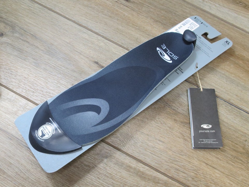 SOLE Sport Medium Volume Heat Moldable Custom Footbeds/Inserts Black ...