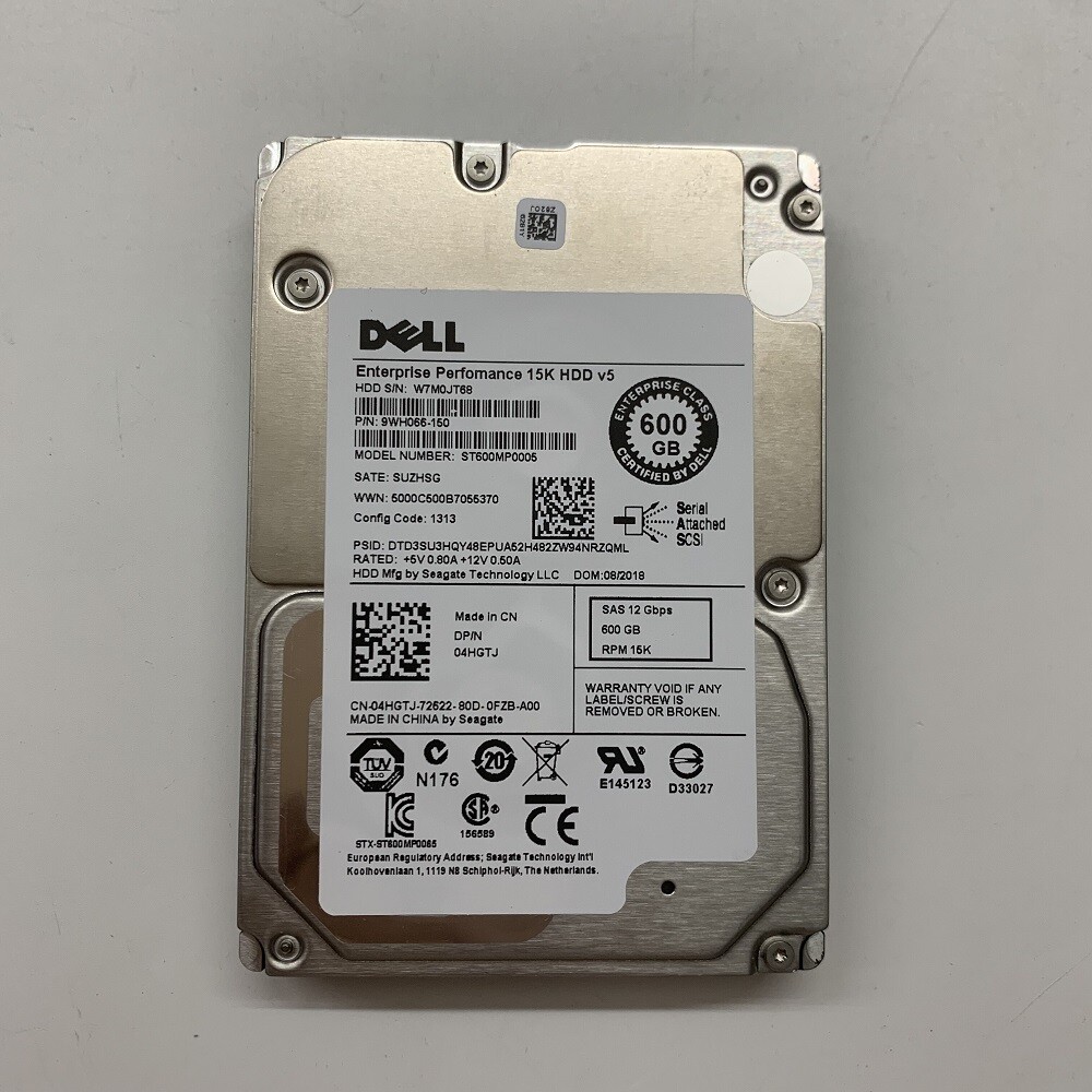 New Dell ST600MP0005 4HGTJ 600GB 15K RPM 2.5 in SAS 12Gbps HDD Hard ...