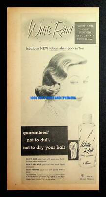 White Rain Lotion Shampoo Toni 1952 Trade Print Magazine Ad Poster ...