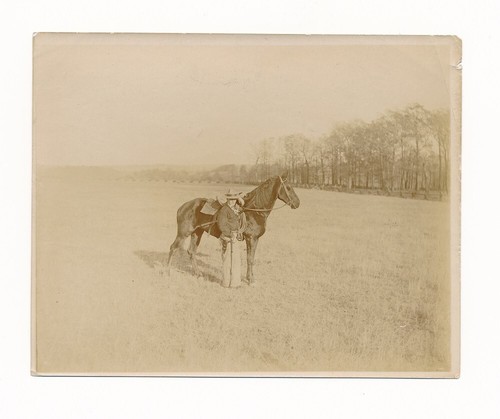 Western Rancher Cowboy by Horse in Field Original Vintage Photo ...