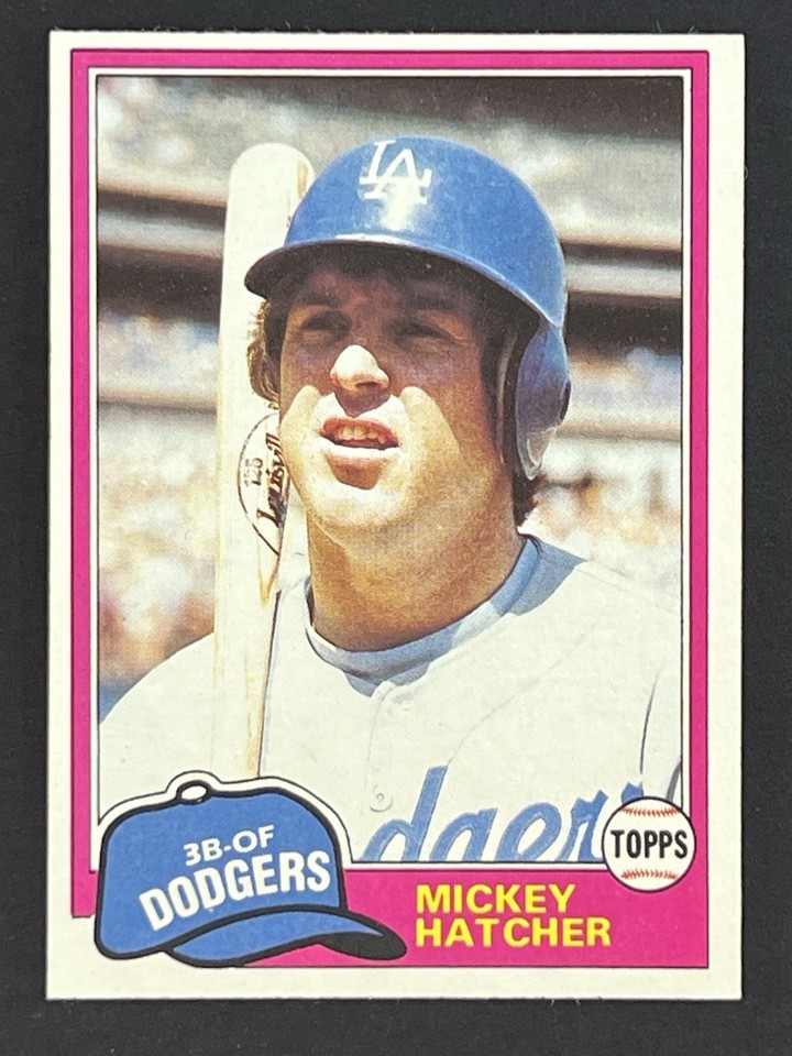 1981 Topps Mickey Hatcher #289 Los Angeles Dodgers | eBay