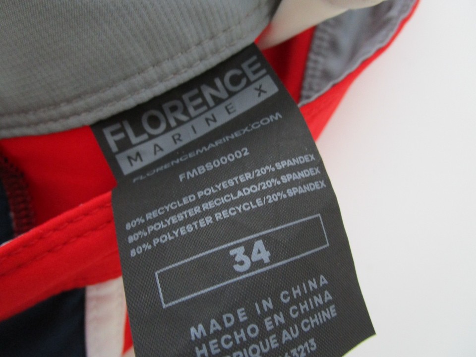 Mens 34 Florence Marine X Shorts 7" swim board hybrid red | eBay
