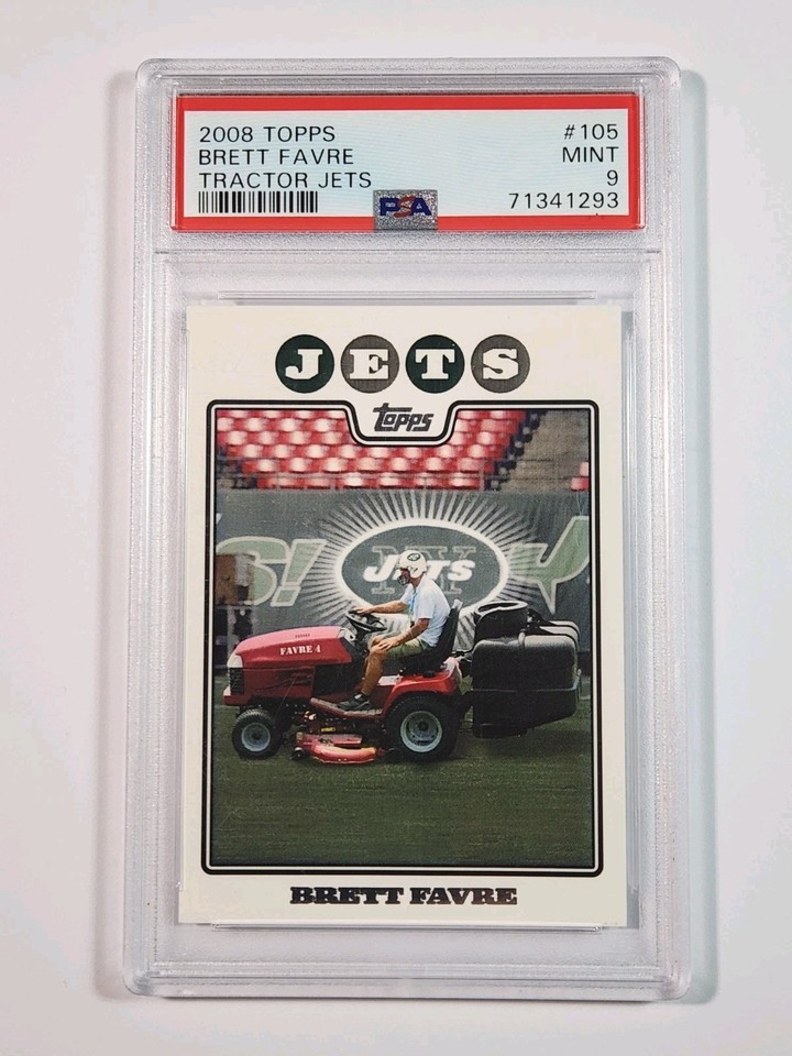 2008 TOPPS BRETT FAVRE /500 TRACTOR JETS #105 PSA 9 NICE! | eBay