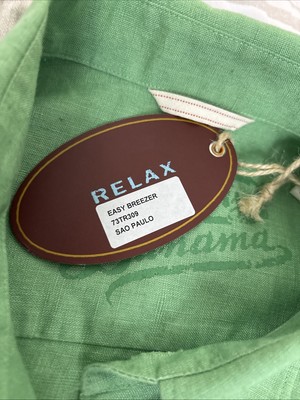 Tommy Bahama Shirt Mens Large Green Easy Breezer Sao Paulo Linen Long ...