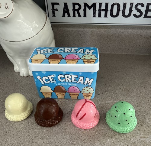 EUC Melissa & Doug 2020 Scoop & Serve Ice Cream Carton Set w/ (4 ...