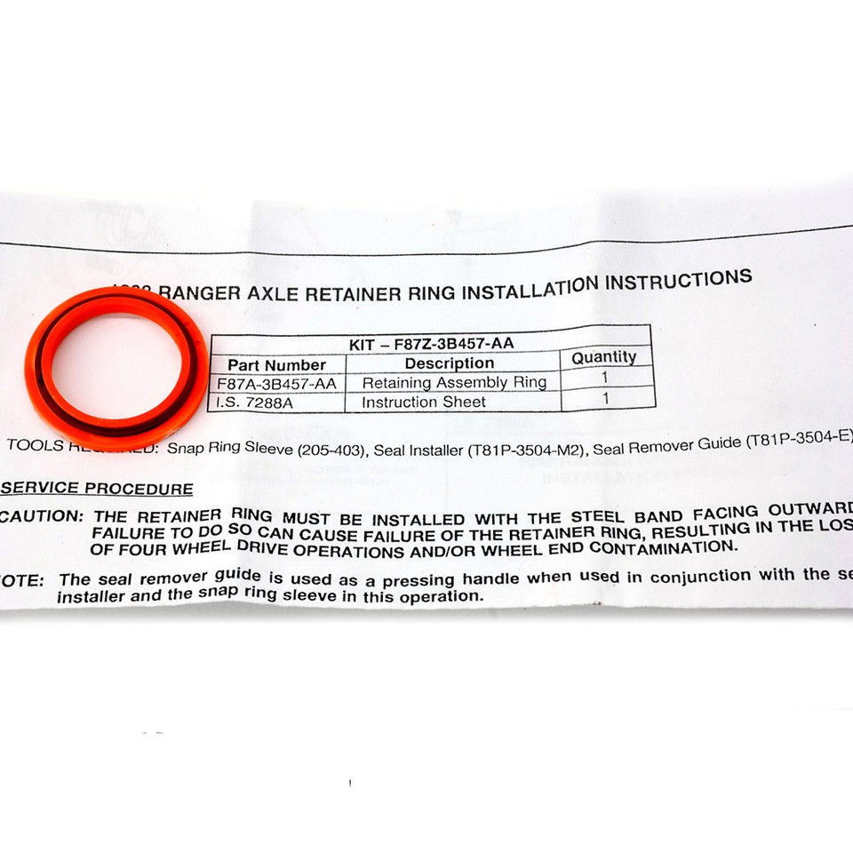 1998-2003 Ford Ranger Front Wheel Axle Retainer Ring OEM NEW F87Z-3B457 ...