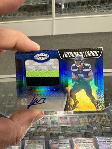 KENNETH WALKER 2022 CERTIFIED FRESHMAN FABRIC RPA BLUE #75 | eBay