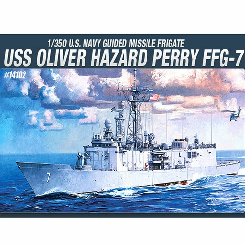 [Academy] 14102 1/350 USS Oliver Hazard Perry FFG-7 Plastic Model Kit ...
