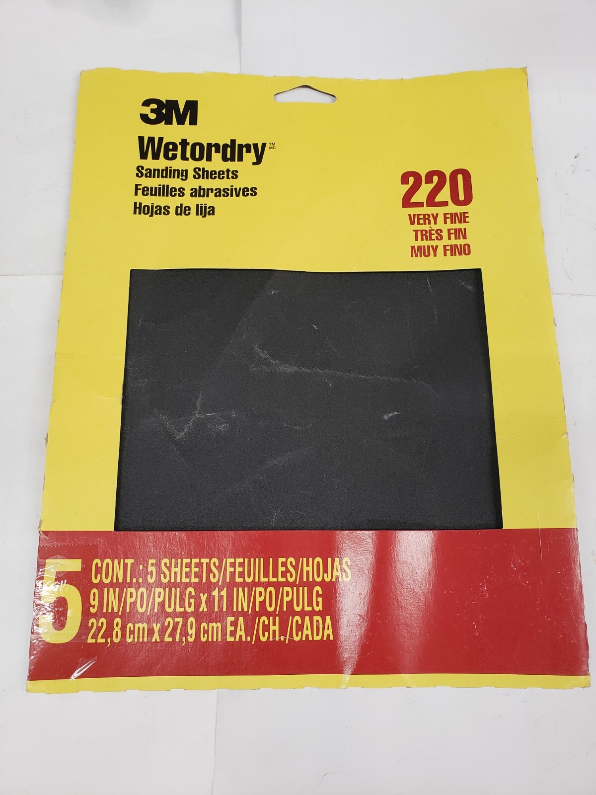 3M WetorDry™ 32043 Sandpaper Sheets P220 grit, 9 x 11 inch | eBay