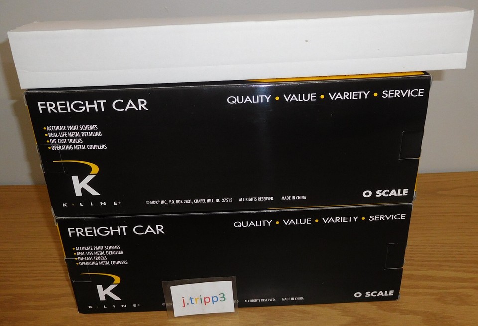 K-LINE K691-1172A BOEING AIRPLANE FUSELAGE BNSF 2 FLAT CAR SET O SCALE ...