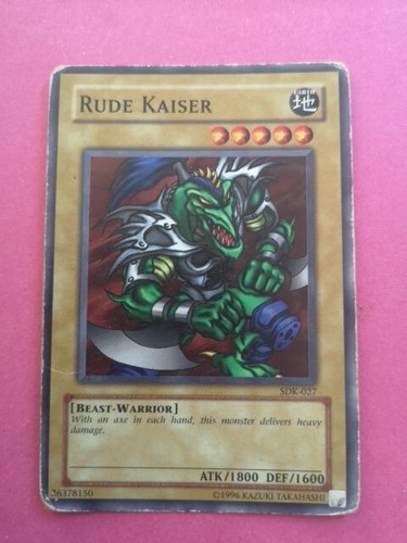 Rude Kaiser Yu-Gi-Oh Card Anglais Sdk-027 | eBay